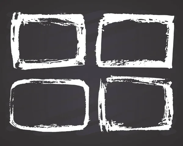 Frame Text Box Grunge Textured Hand Drawn Elements Set Vector Stock ...