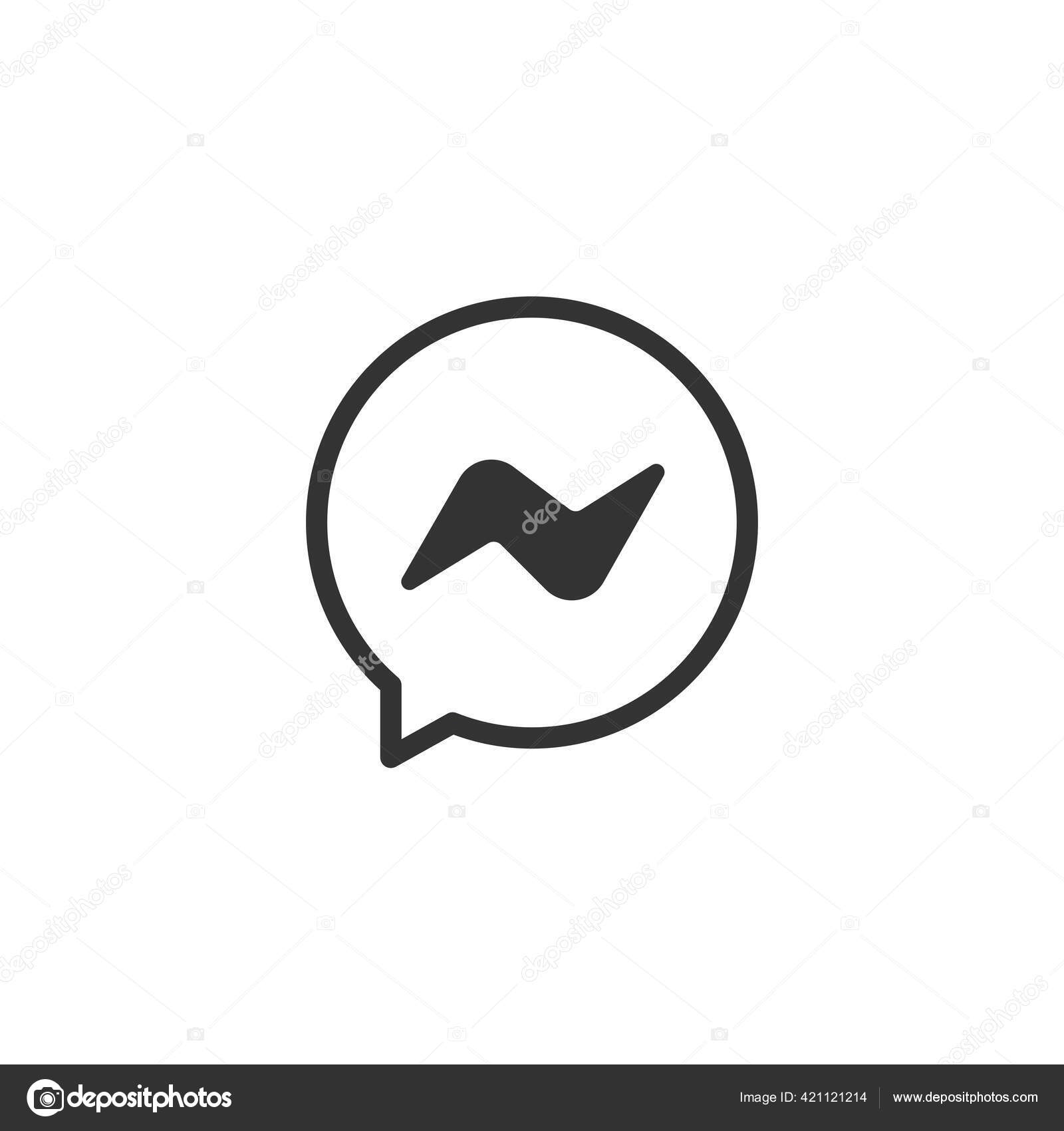 Direct Messages Button Icon Isolated White Background Symbol Modern ...