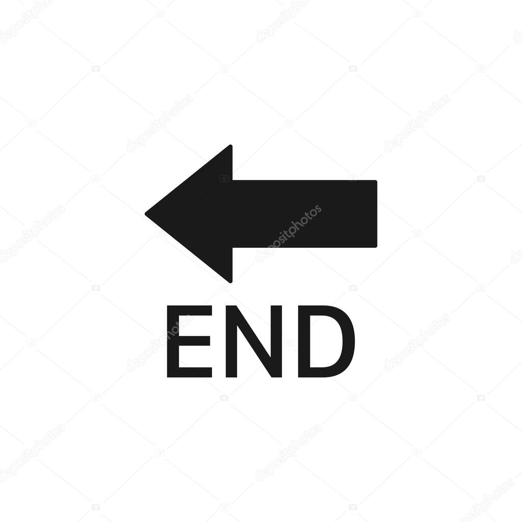 Final icono emoji aislado sobre fondo blanco. Flecha símbolo moderno ...