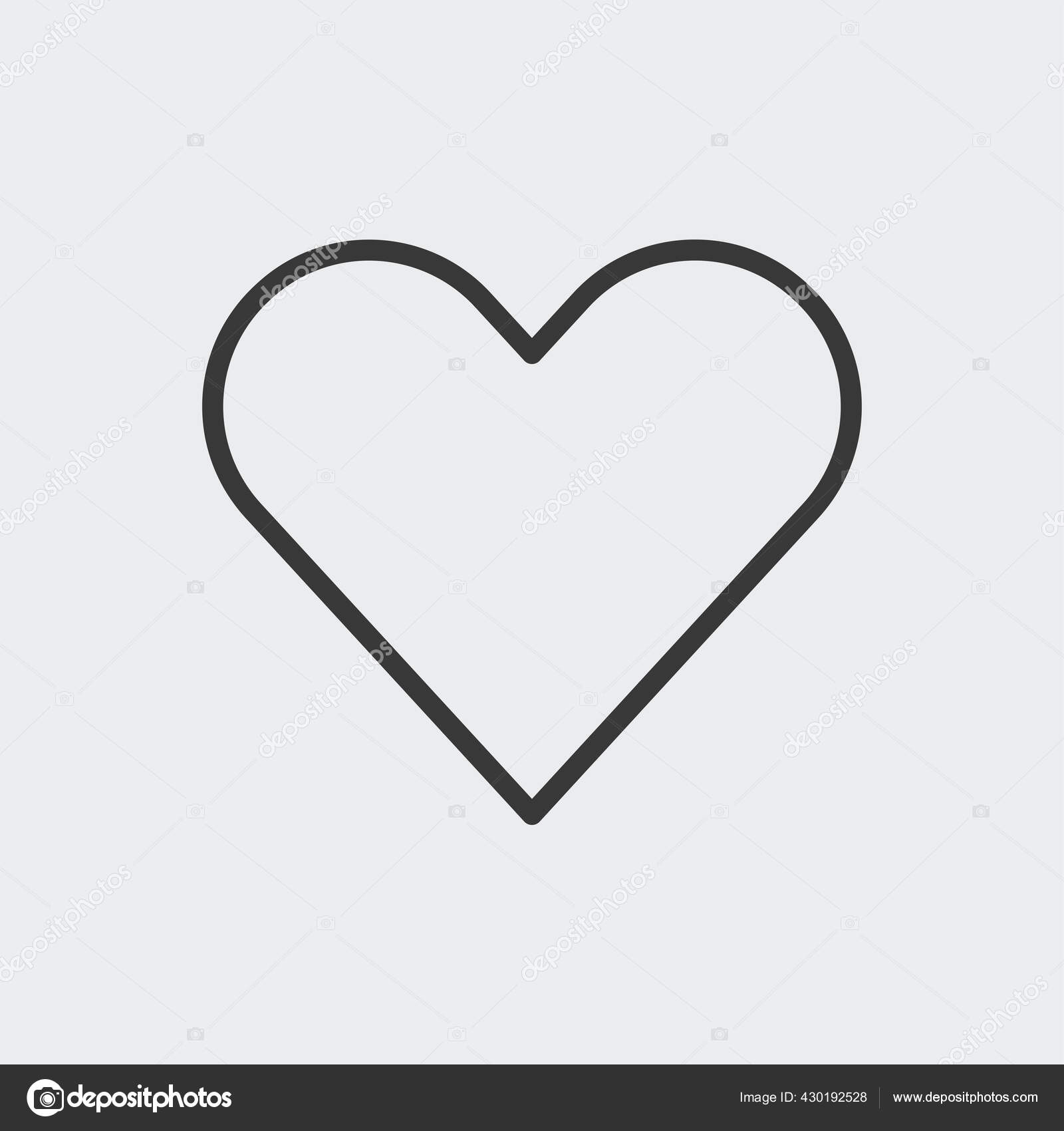 Heart Icon Isolated Background Symbol Modern Simple Vector Icon Website ...