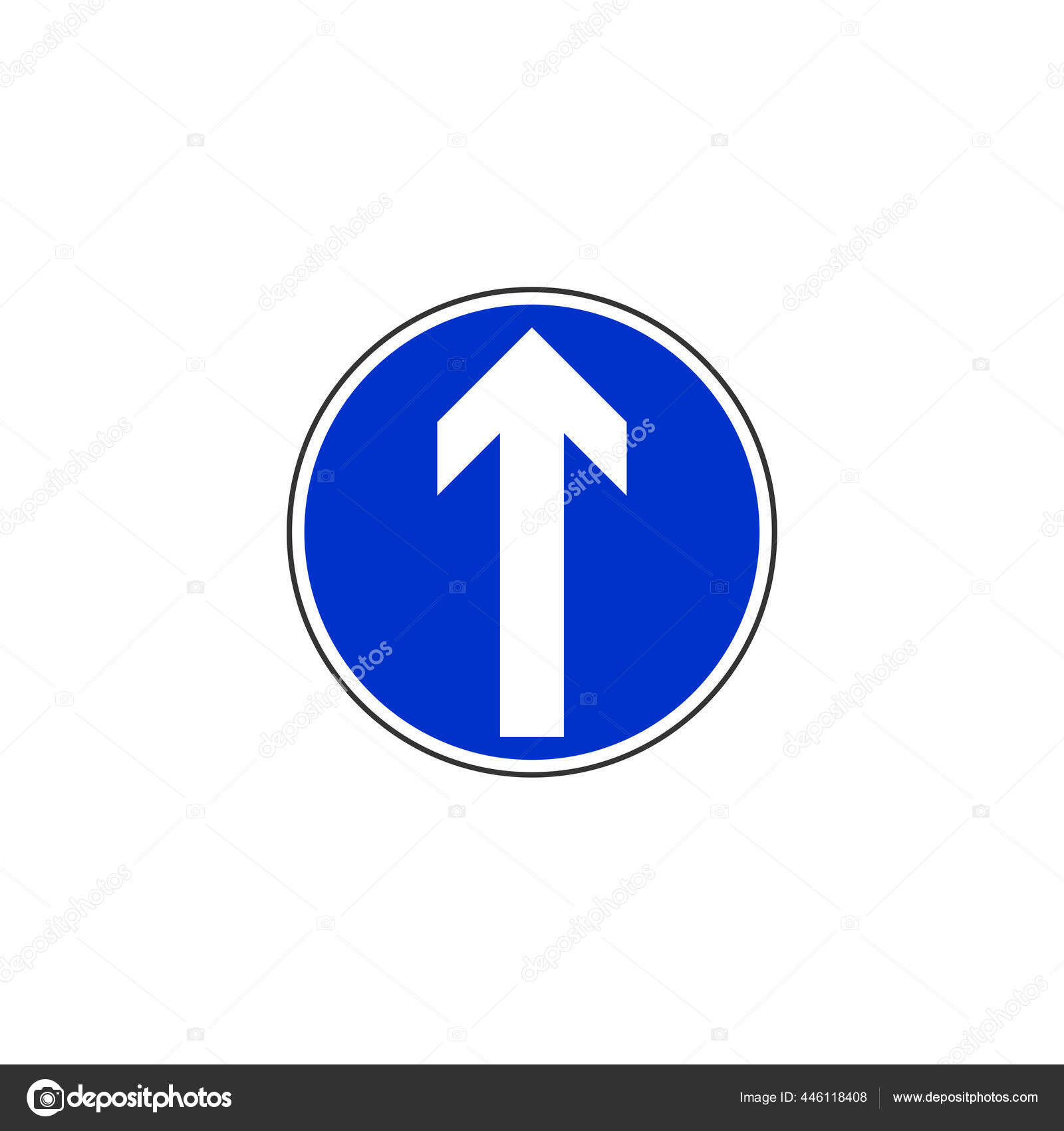 Arrow Vertical Road Sign Icon Traffic Signs Symbol Modern Simple Stock ...
