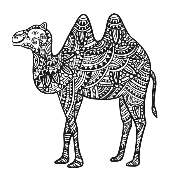 Zentangle camel design for coloring book for adult or other decorations ...