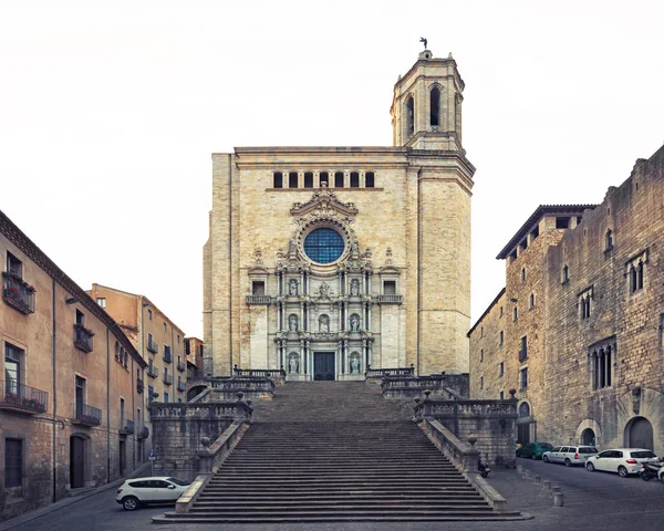 Catedral de Santa Maria Gerona, front view - Stock Image - Everypixel