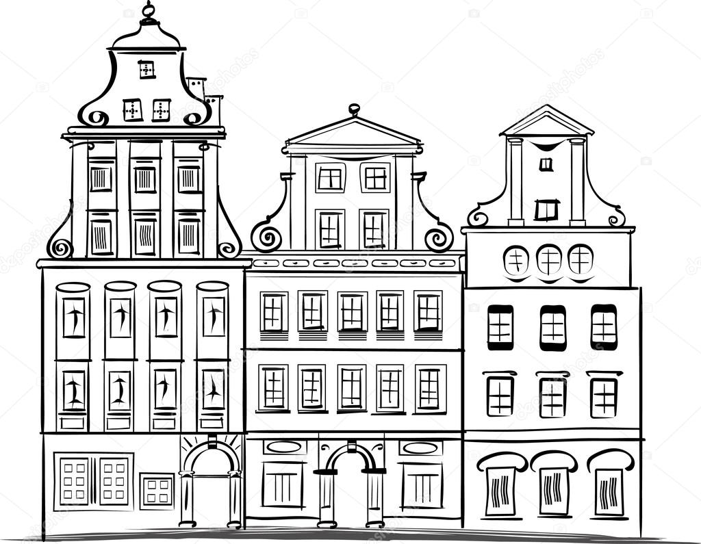 Wroclaw Rynek square facades Stock Vector Image by ©lena_serditova@mail ...