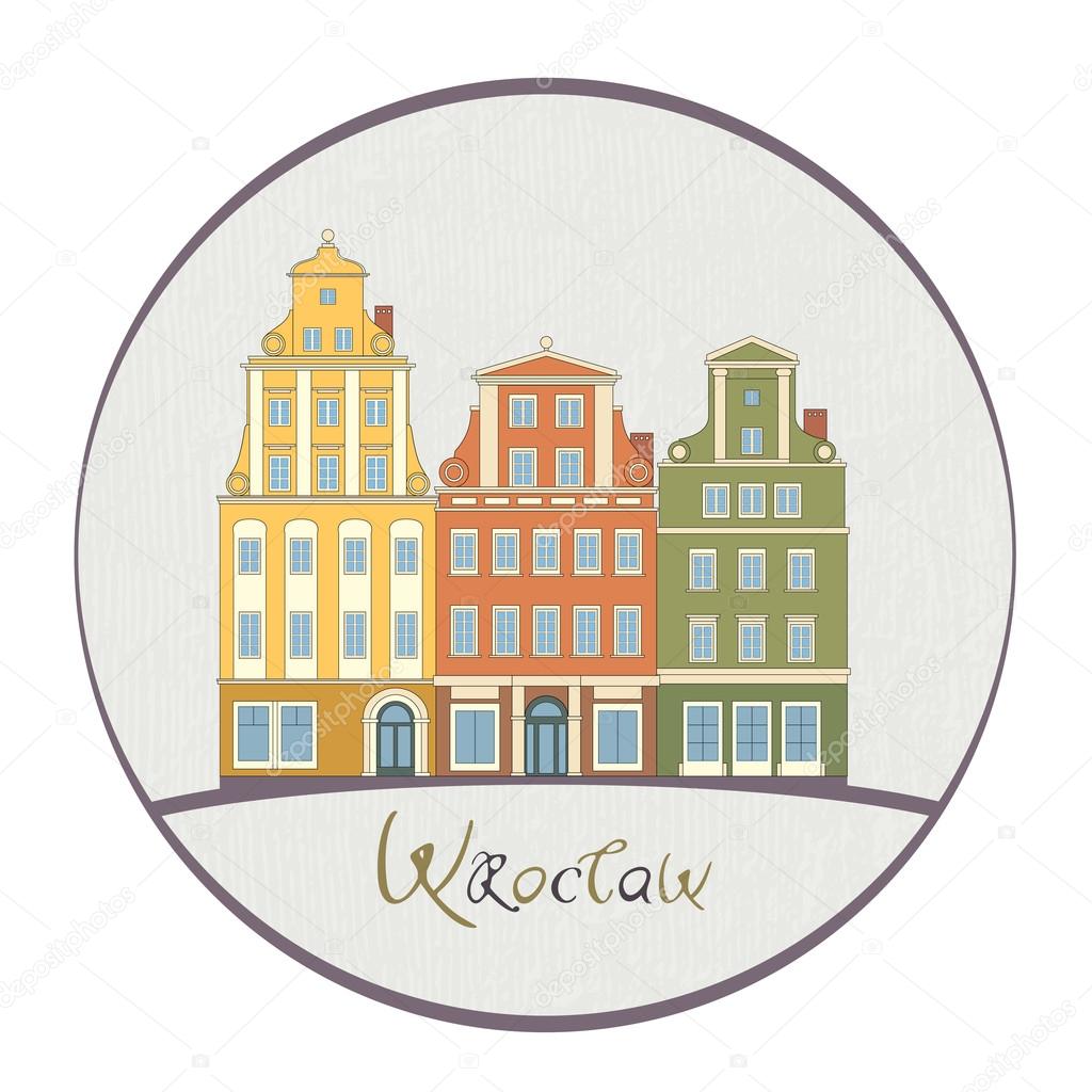 Wroclaw Rynek square facades Stock Vector by ©lena_serditova@mail.ru ...