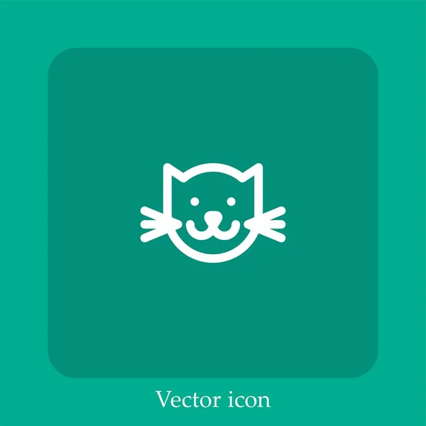 Icono de contorno de cara de gato Imágenes Vectoriales, Gráfico ...