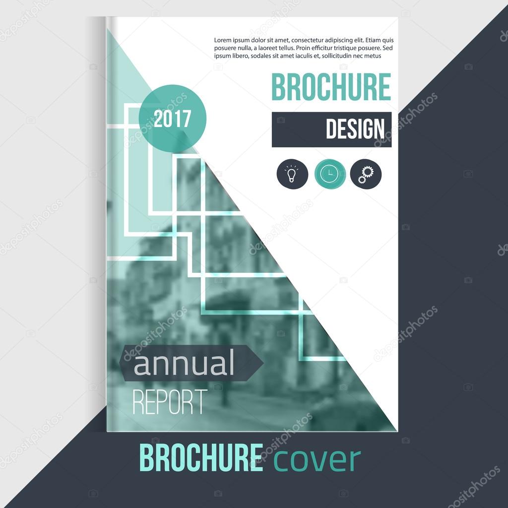 Professional Vector brochure cover templates with blured city landscape ...