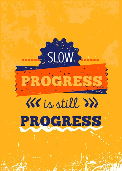 Motivational quote poster about progress on bright background with ...