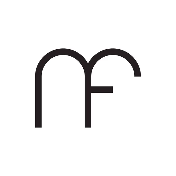 Nf monograma da letra imágenes de stock de arte vectorial | Depositphotos