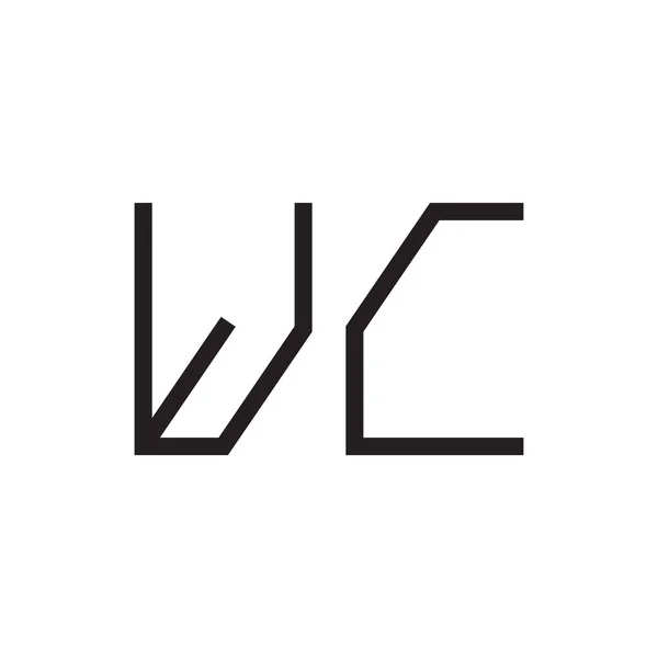 Letra wc logo Imagens de Stock de Arte Vetorial | Depositphotos