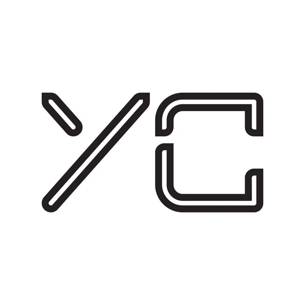 Ycx letter imágenes de stock de arte vectorial | Depositphotos