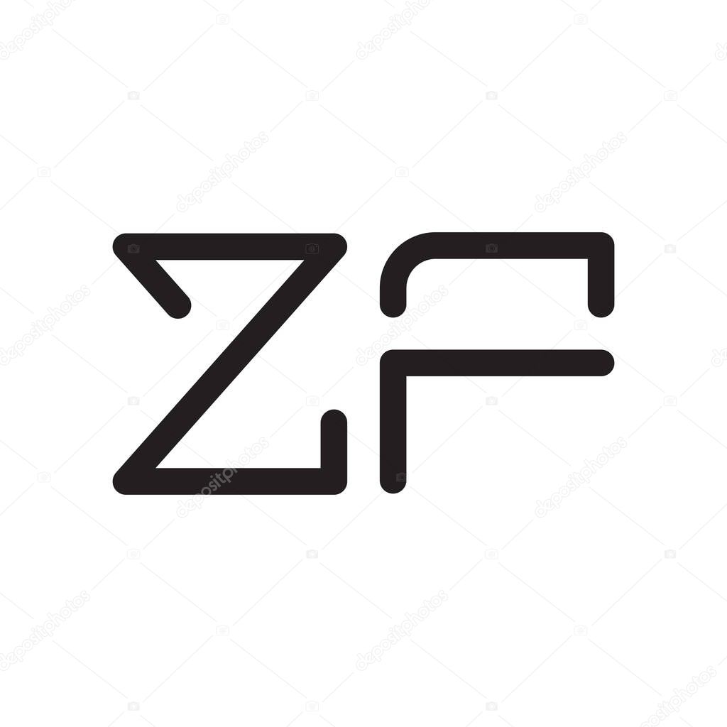 zf inicial icono del logotipo del vector letra 2024