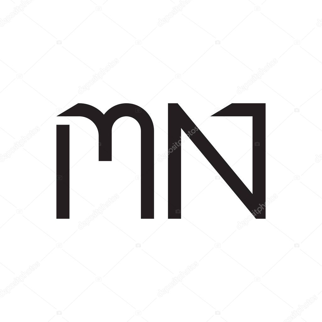 mn inicial icono del logotipo del vector de letra 2023