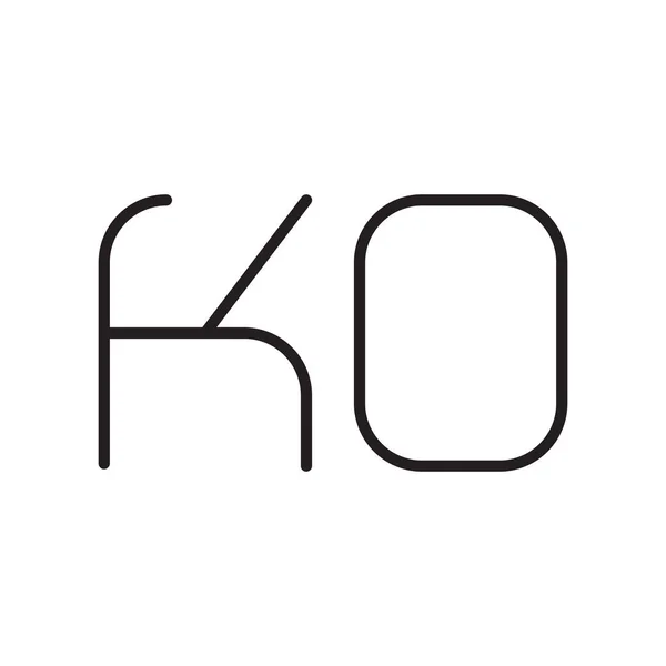 Ko word imágenes de stock de arte vectorial | Depositphotos