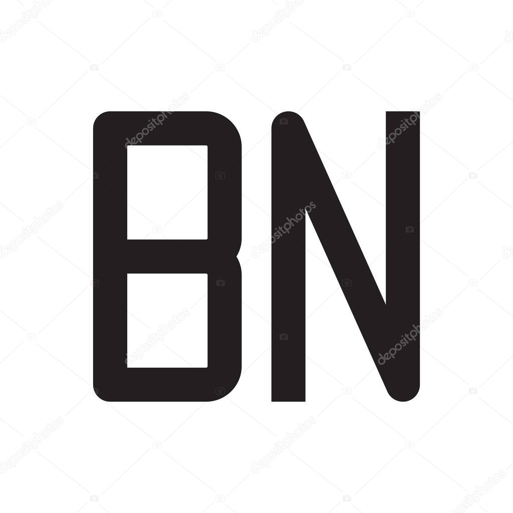 bn icono inicial del logotipo del vector de letra 2023