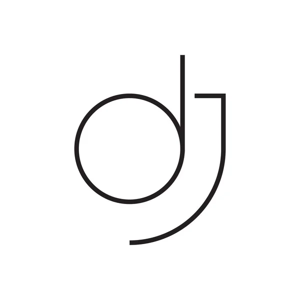 Dj letra logo imágenes de stock de arte vectorial | Depositphotos