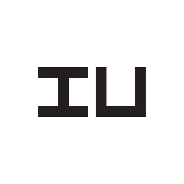 Letter iu logo Vektor Stok, Ilustrasi Letter iu logo Bebas Royalti ...