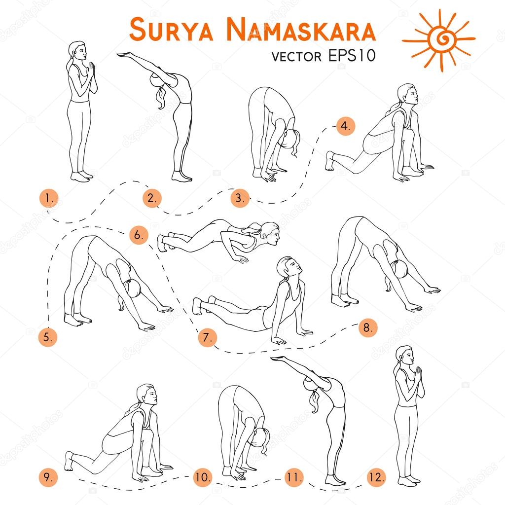 Sketch with yoga asana — Stock Vector © GL_Sonts #65886393