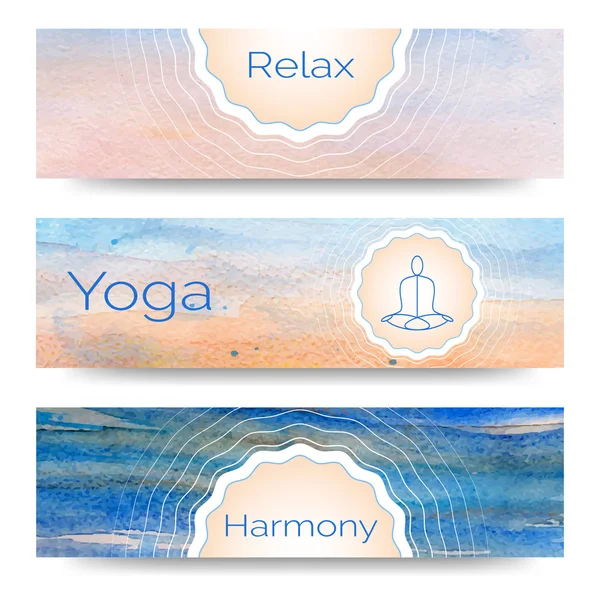 Yoga banner Vector Art Stock Images | Depositphotos