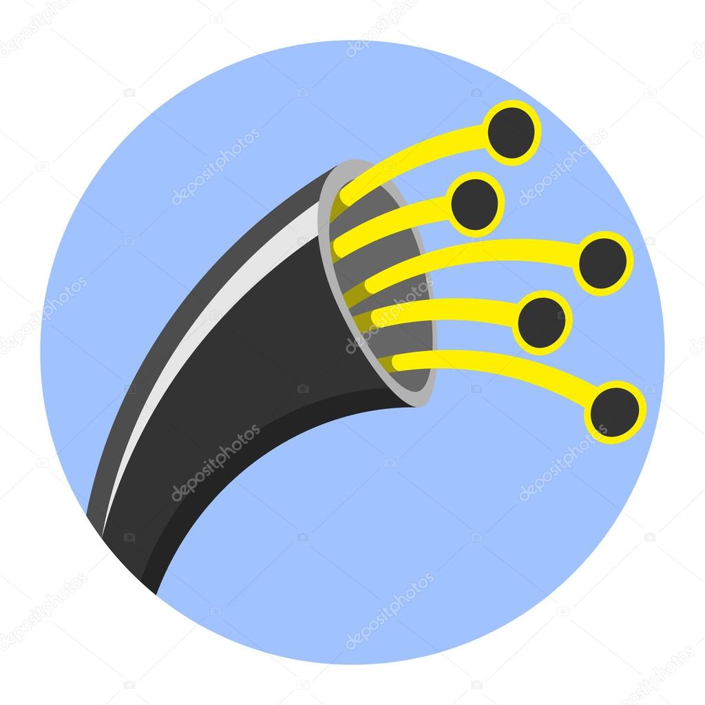 Optic cable icon. Vector illustration Stock Vector Image by ...
