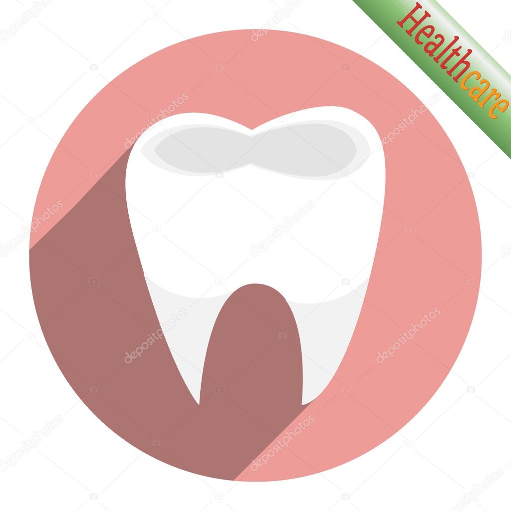 Tooth icon on pink background. Stock Vector Image by ©Solomonkein #68416699