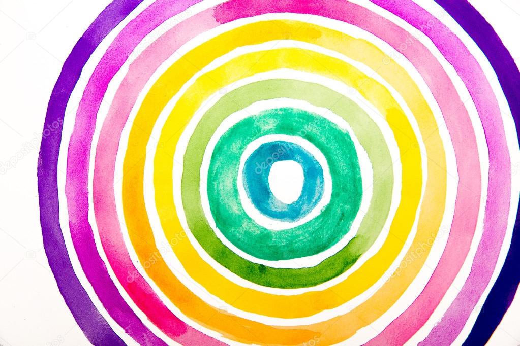 Multi-colored circle water color — Stock Photo © Lenanichizhenova #95870370