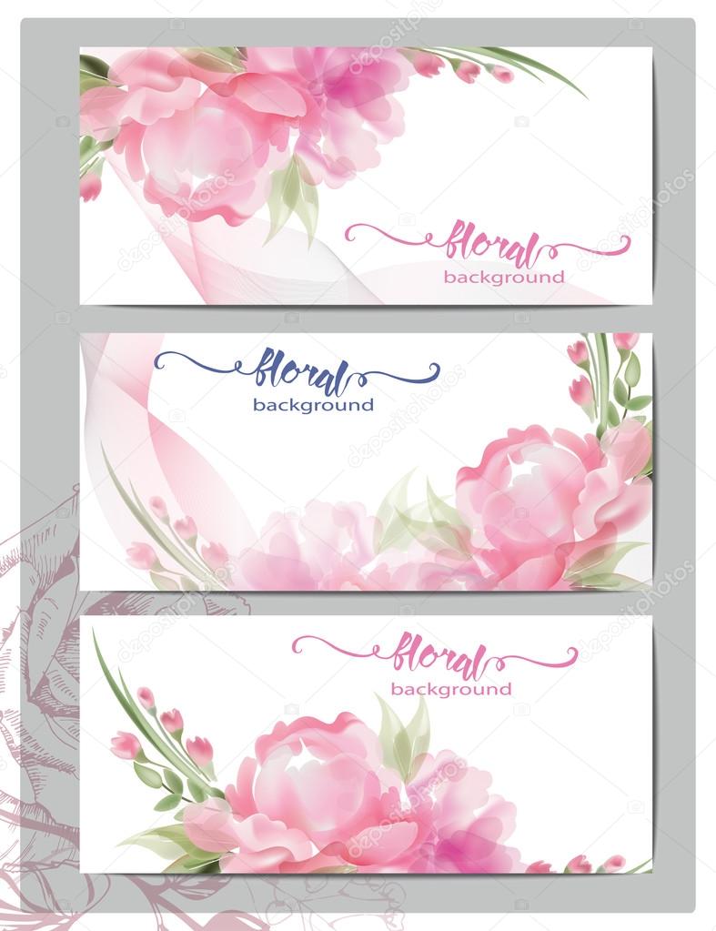 Flower background brochure template. Stock Vector Image by ©Galina72 ...