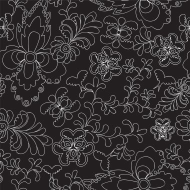 Black background with lacy pattern on the left Stock Vector Image by ...