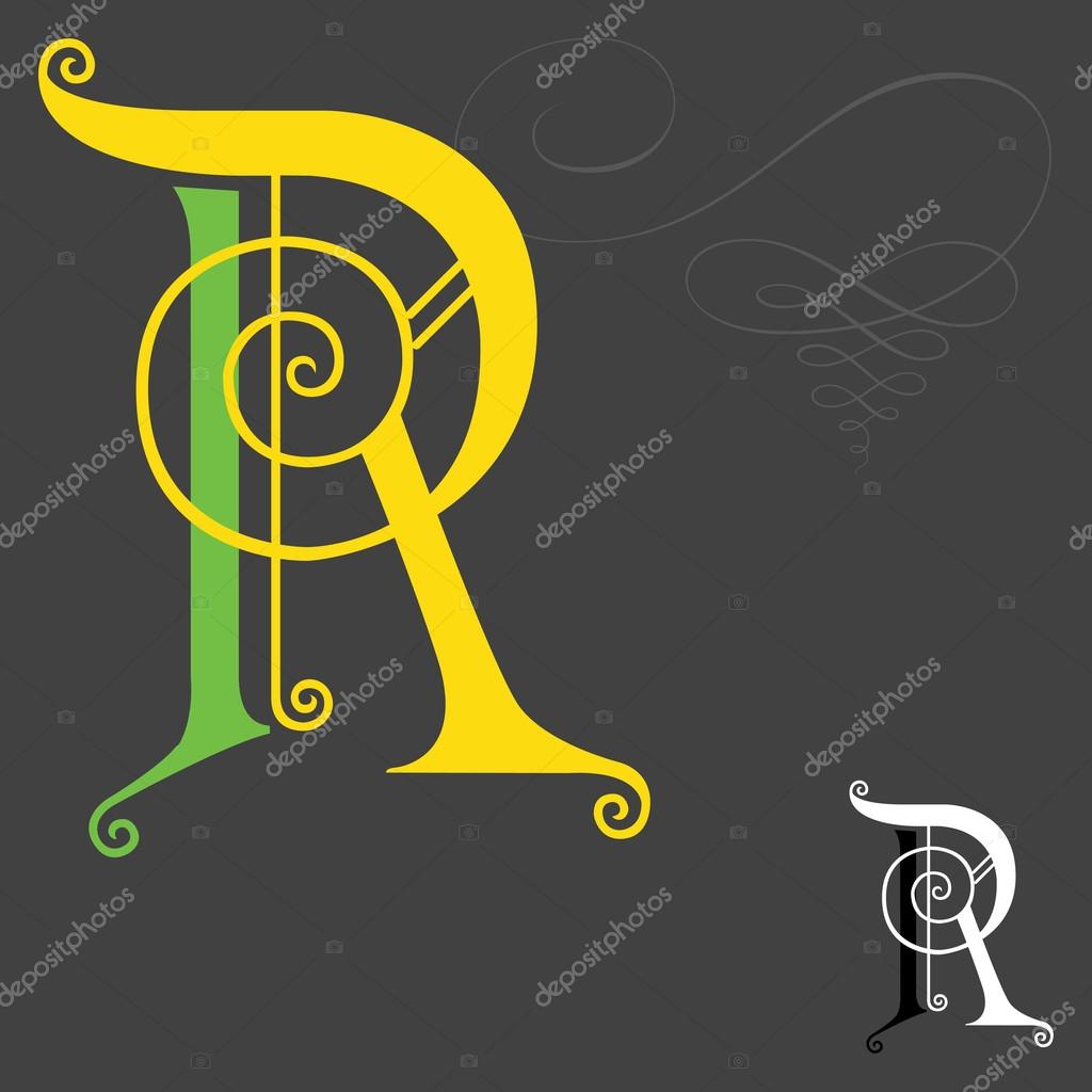 Music style English alphabets - Letter R Stock Vector Image by ...
