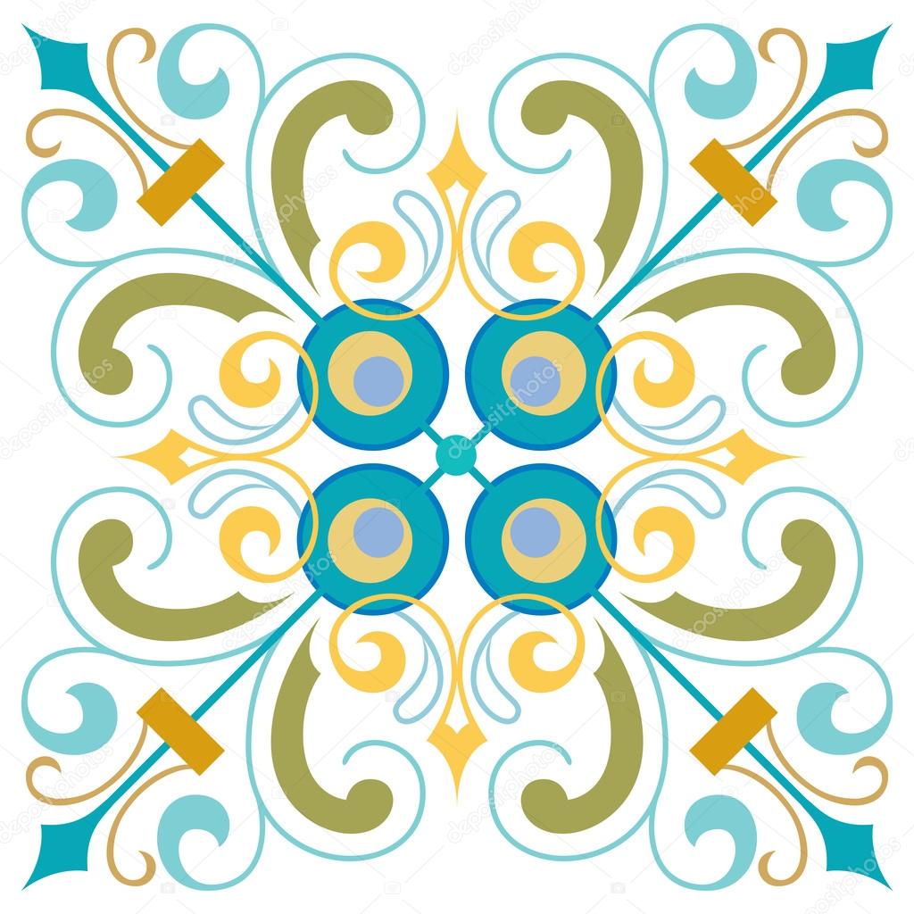 Ancient design pattern, colorful ornamental background Stock Vector ...