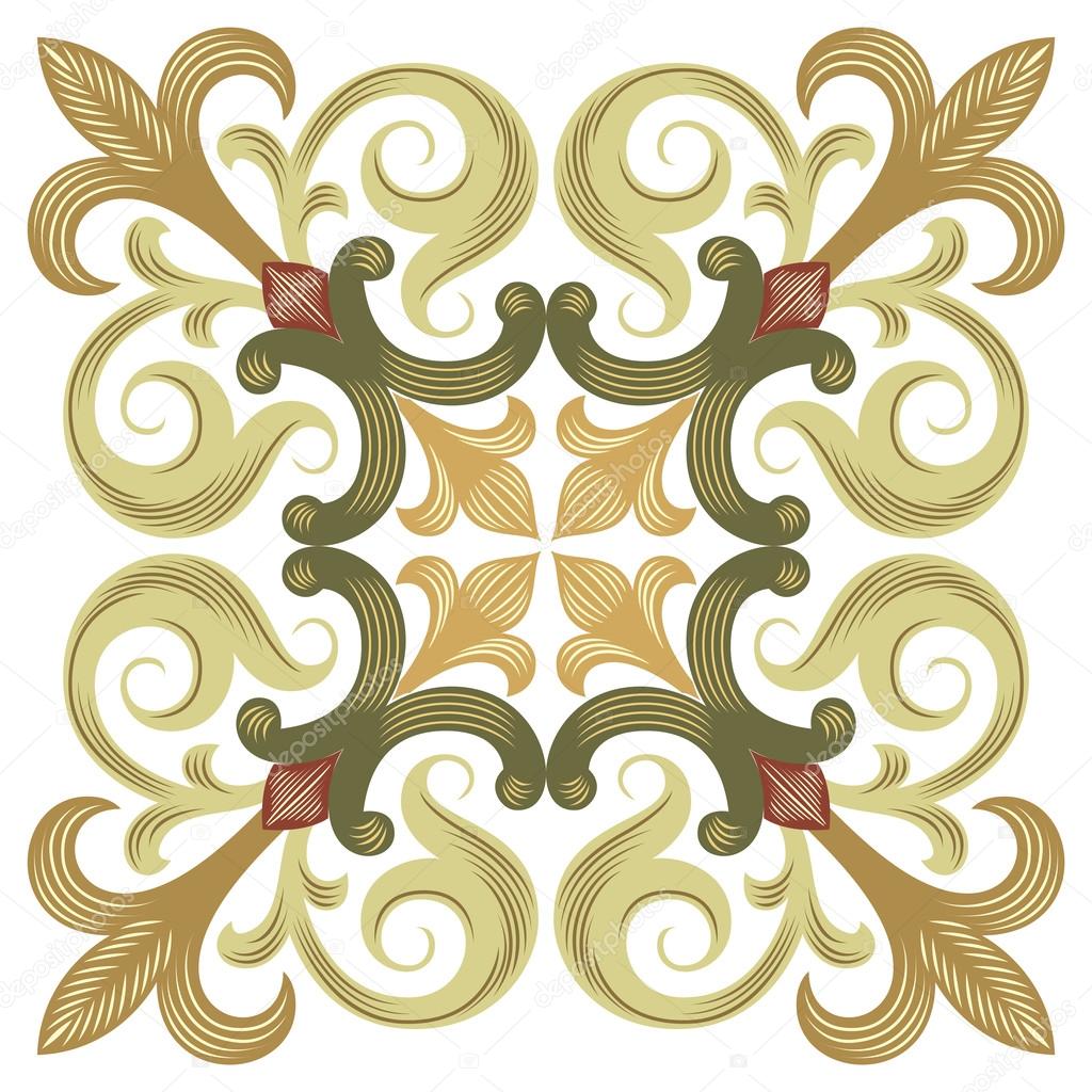 Ancient design pattern, colorful ornamental background Stock Vector by ...