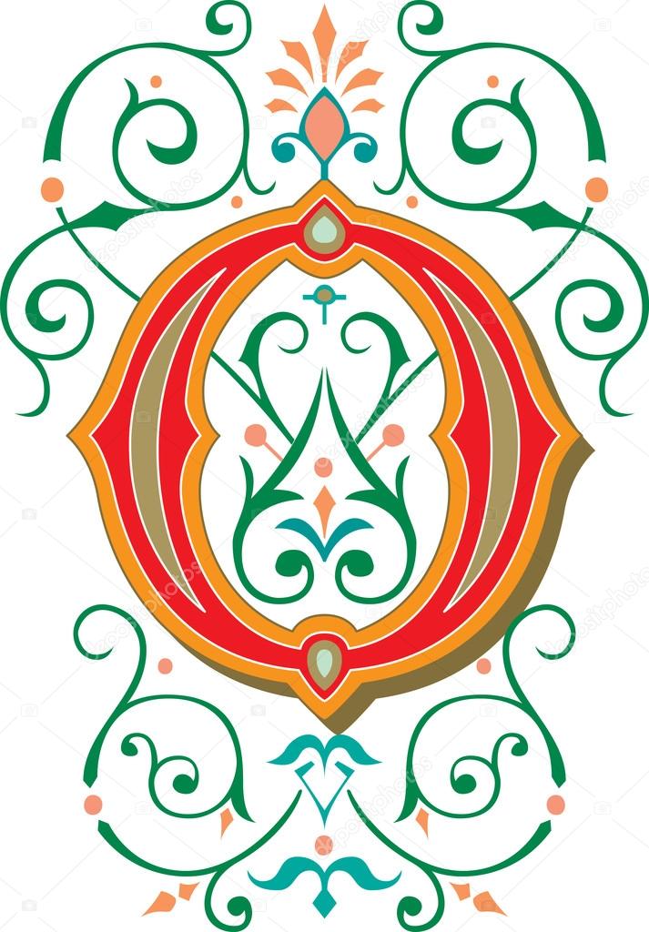 Beautifully decorated English alphabets, letter O Stock Vector Image by ...