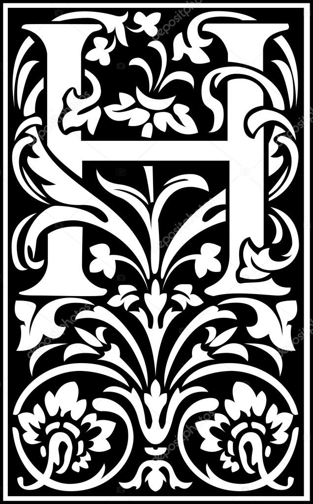 Letras del alfabeto inglés decoradas con flores y hojas de plantas 2023