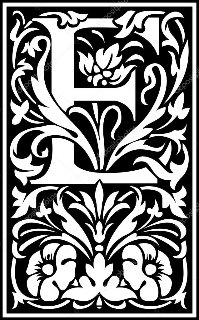 Letras del alfabeto inglés decoradas con flores y hojas de plantas 2023