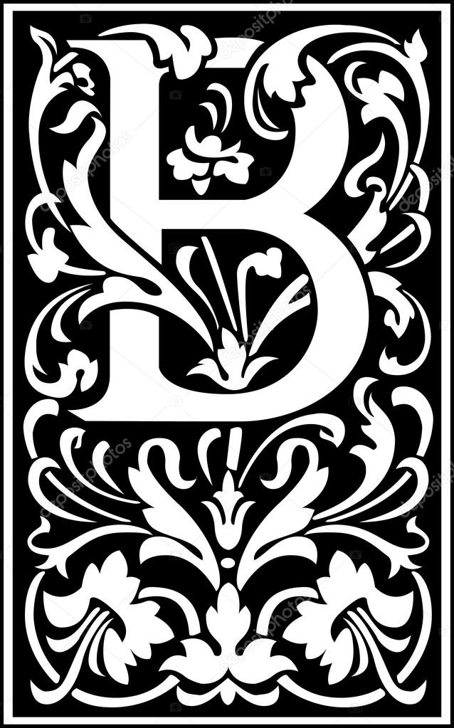 Letras del alfabeto inglés decoradas con flores y hojas de plantas 2023