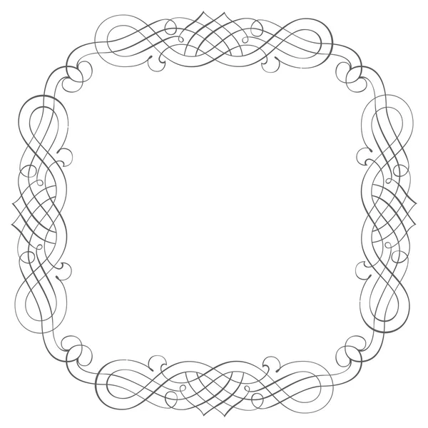 Calligraphic border frame, vector monochrome Stock Vector Image by ...