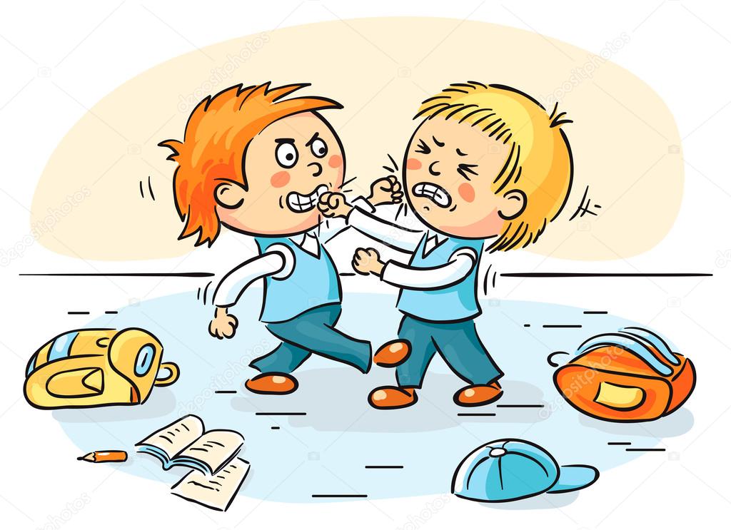 Two schoolboys are fighting Stock Vector Image by ©Katerina_Dav #54060583