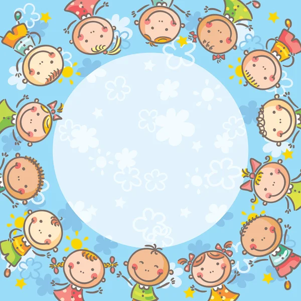Happy Kids in a Circle — Stock Vector © Katerina_Dav #67576039