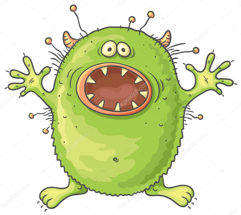 Scaring cartoon monster Stock Vector by ©Katerina_Dav 54167537