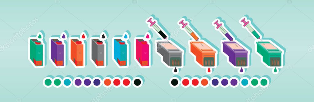 ᐈ Toner cartoon stock images, Royalty Free toner cartridges vectors ...