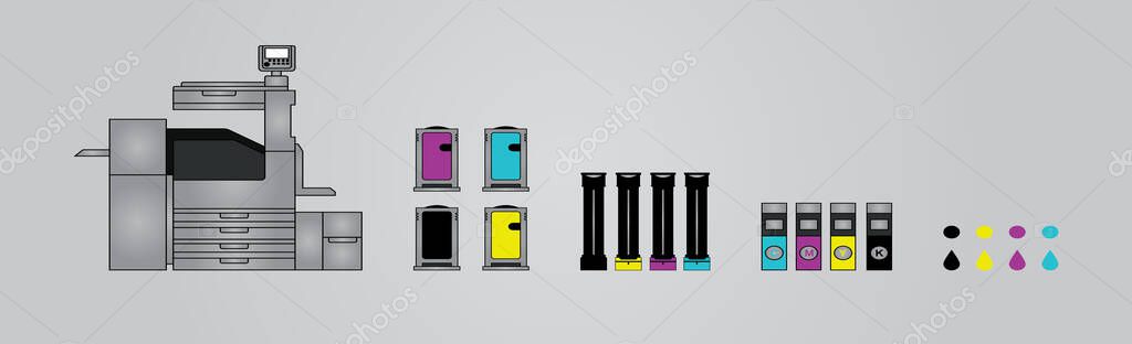 ᐈ Toner cartoon stock images, Royalty Free toner cartridges vectors ...