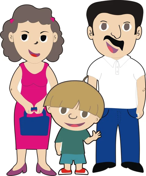 Happy family together on white background Stock Vector Image by ...