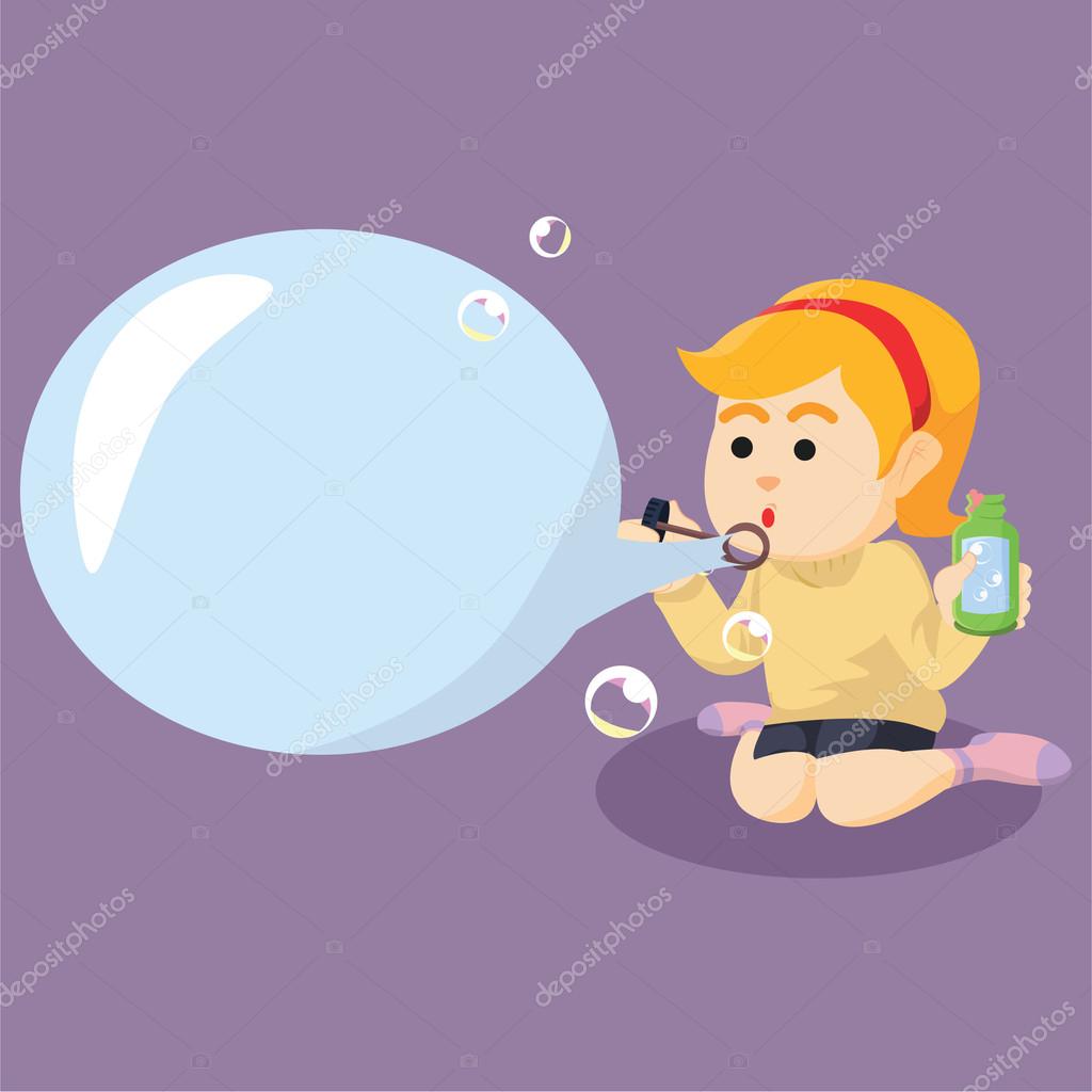 Girls are playing bubble Stock Vector Image by ©funwayillustration ...
