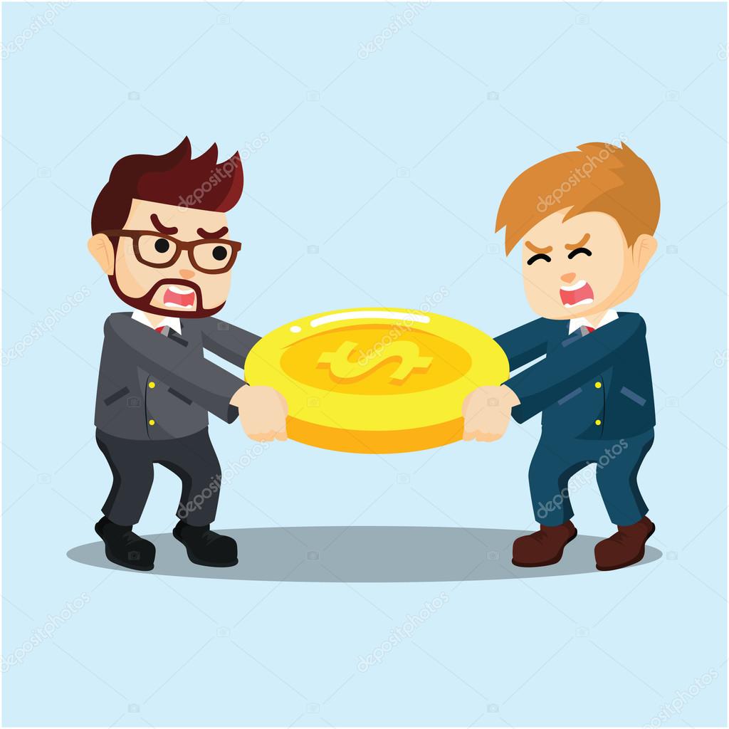 Two entrepreneurs money competition — Stock Vector © funwayillustration ...