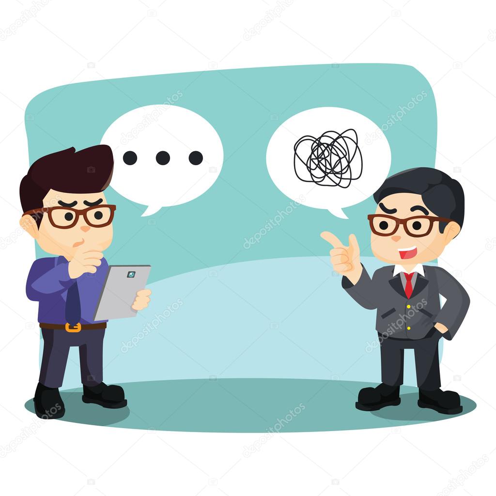 Employee dont understand his worker Stock Vector Image by ...