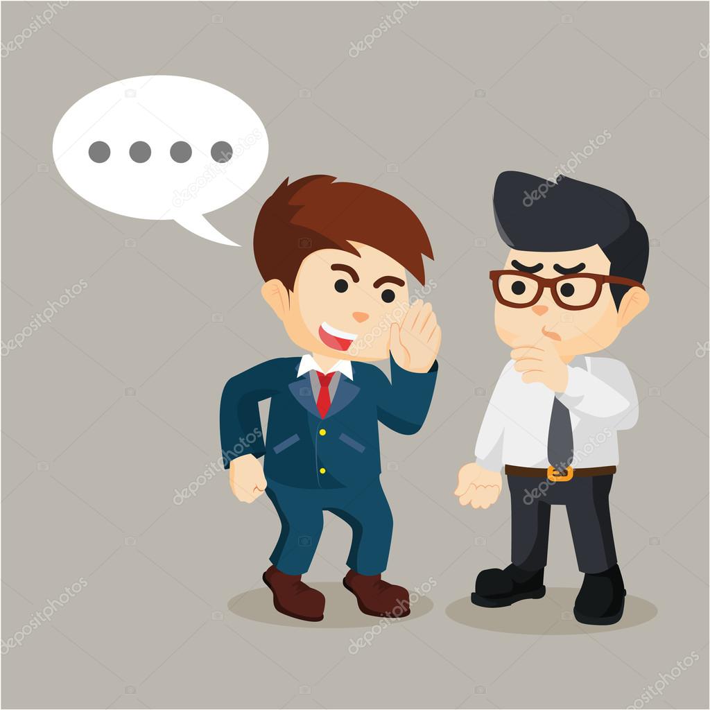 Businessman persuade his friend to gossip Stock Vector Image by ...