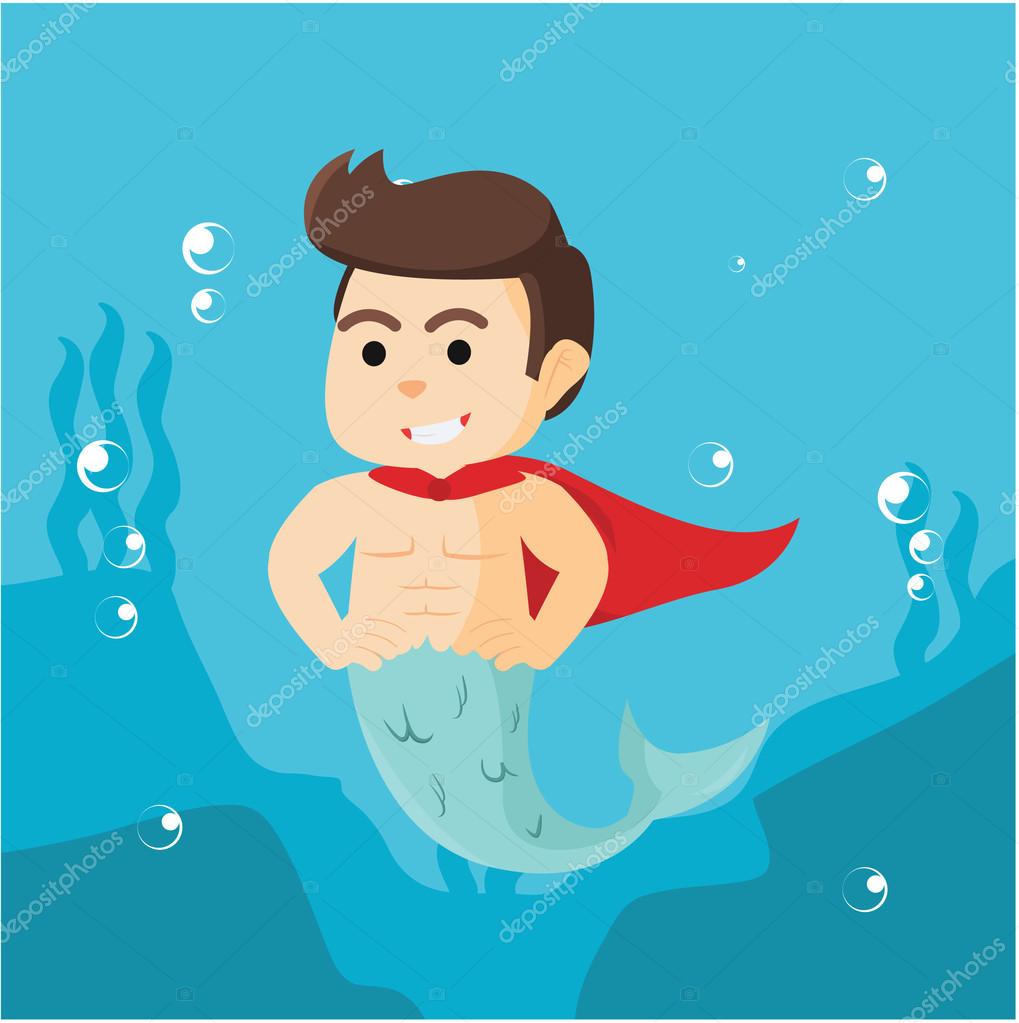 Boy Mermaid Cartoon