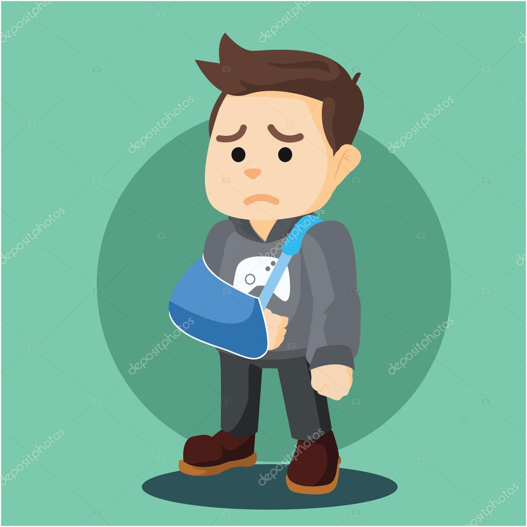 Smashed Hand Cartoon