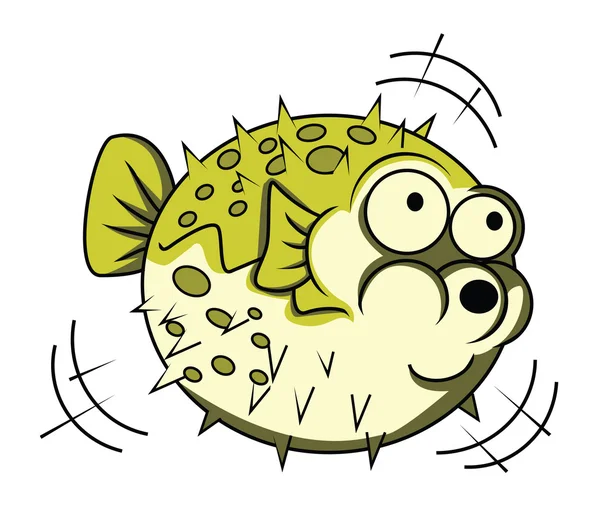 Angry Cartoon Puffer Fish