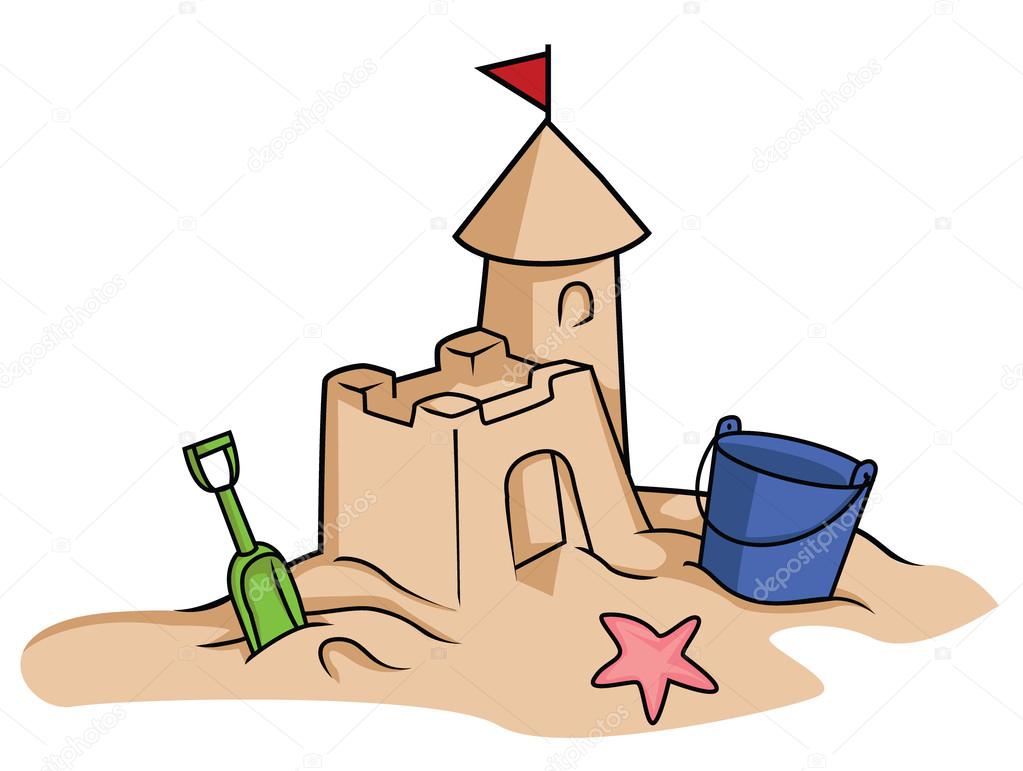Sand castle — Stock Vector © funwayillustration #54804715